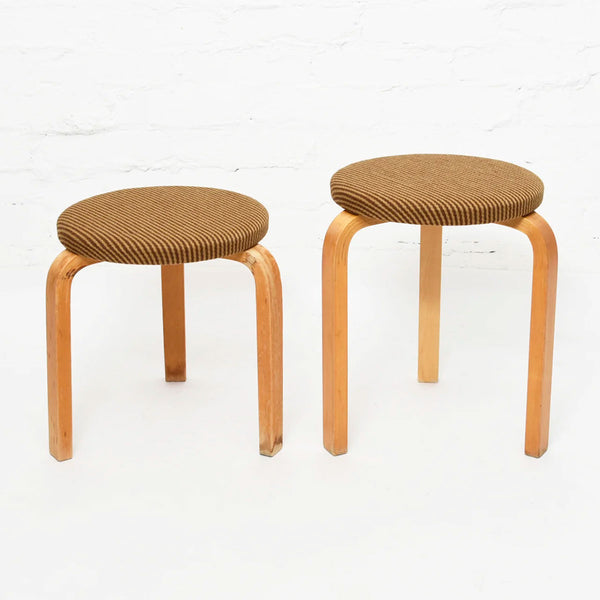 #015 Stool 60, brown stripe pattern – Artek Online store