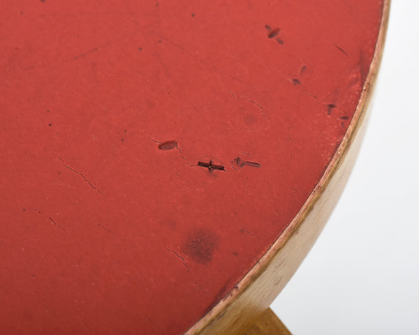 #050 Stool 60, dark red linoleum – Artek Online store